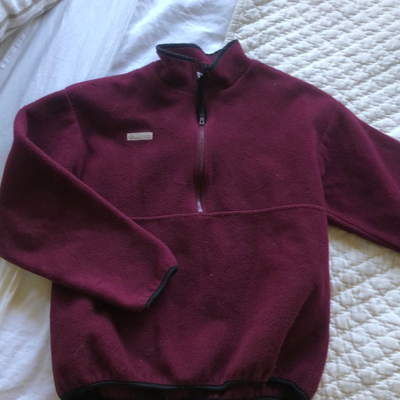 Tops | Retro Red Columbia Fleece | Poshmark